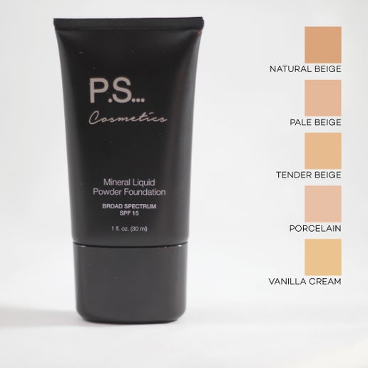 Liquid Powder Mineral Foundation – P.S... Cosmetics Inc.